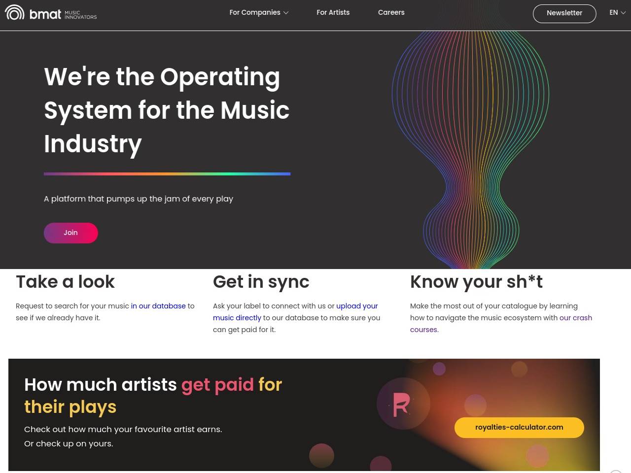 BMAT - Music Rights Data for Artists, Publishers & Labels