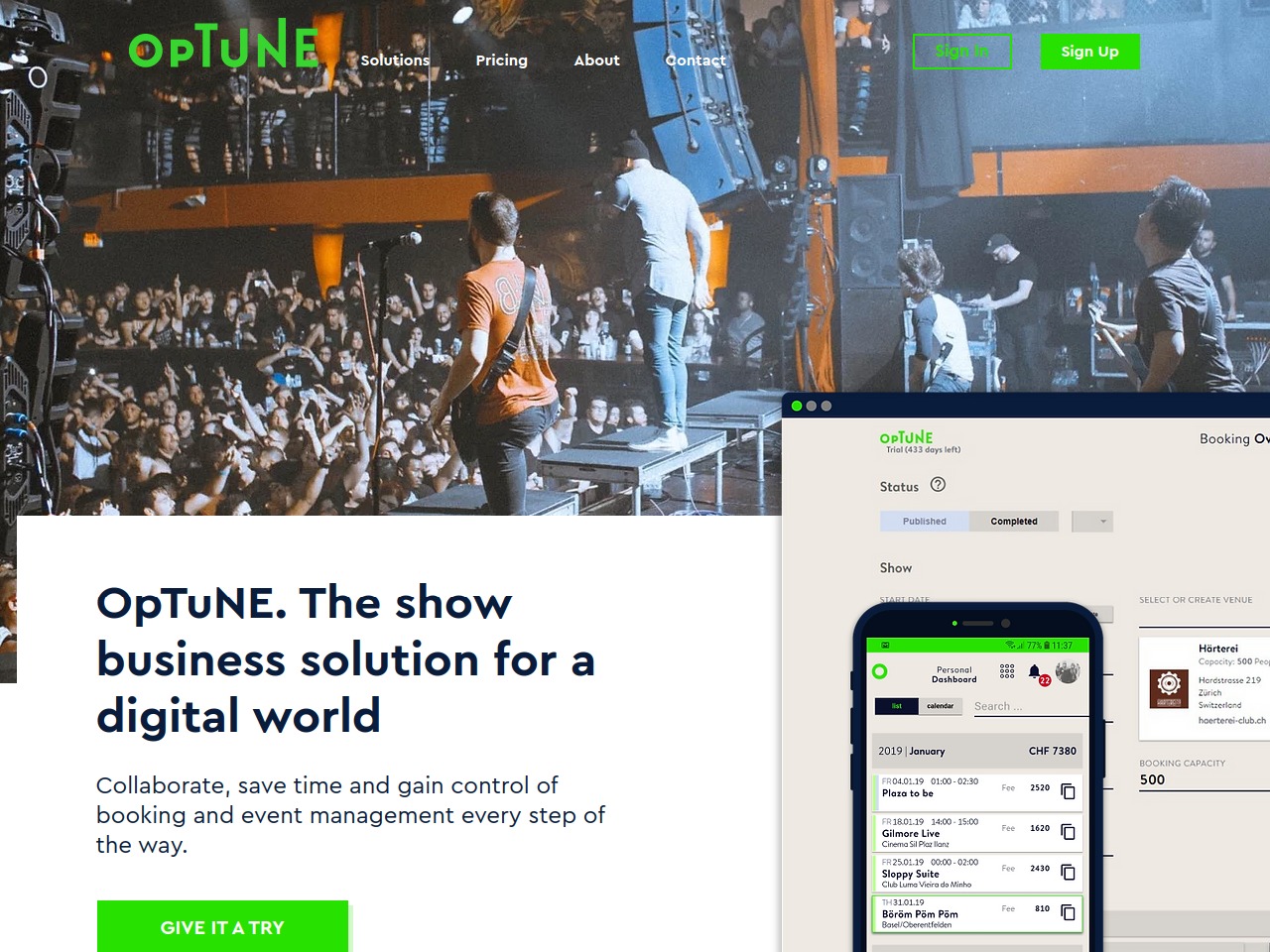 OpTune: Live Music Booking Management Tools — Buzzsonic