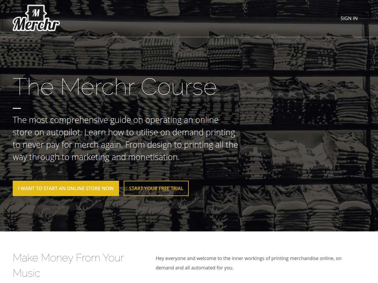 The Merchr Online Merchandise Course — Buzzsonic