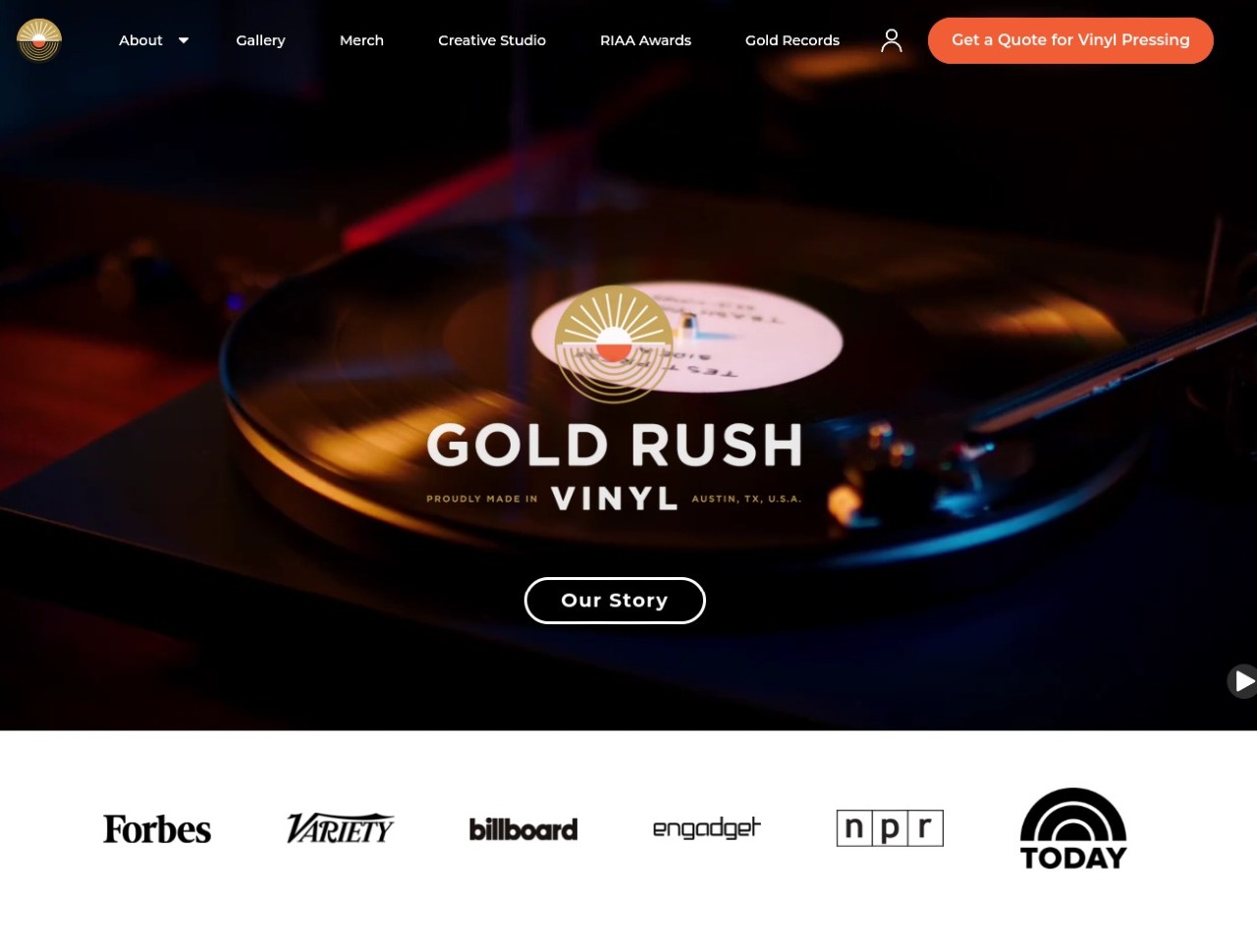Gold Rush Vinyl: Austin, Texas Vinyl Pressing Plant — Buzzsonic