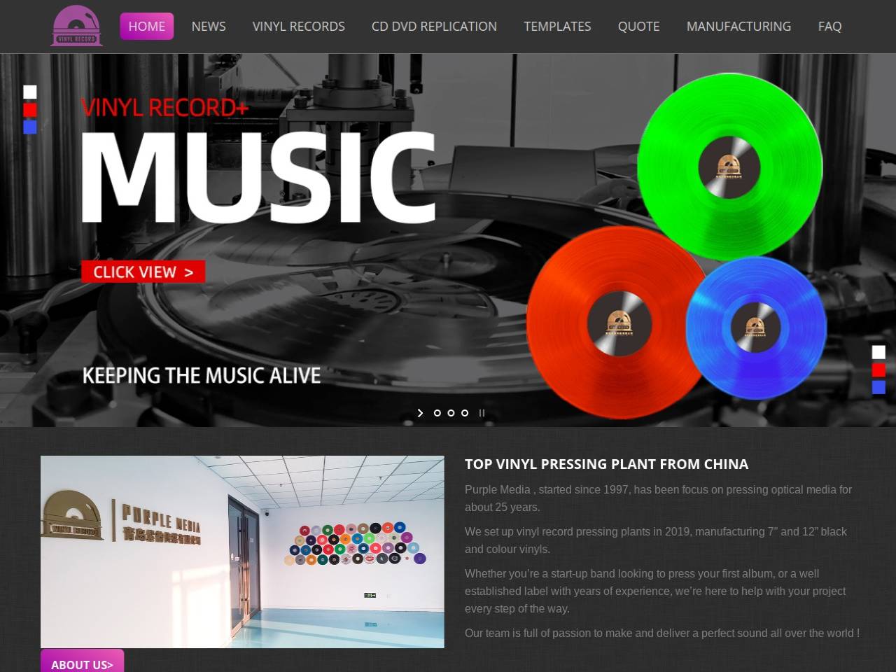 Purple Media - Record Pressing Plant China — Buzzsonic