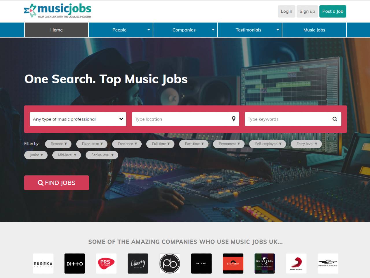 UK Music Industry Jobs Board — Buzzsonic