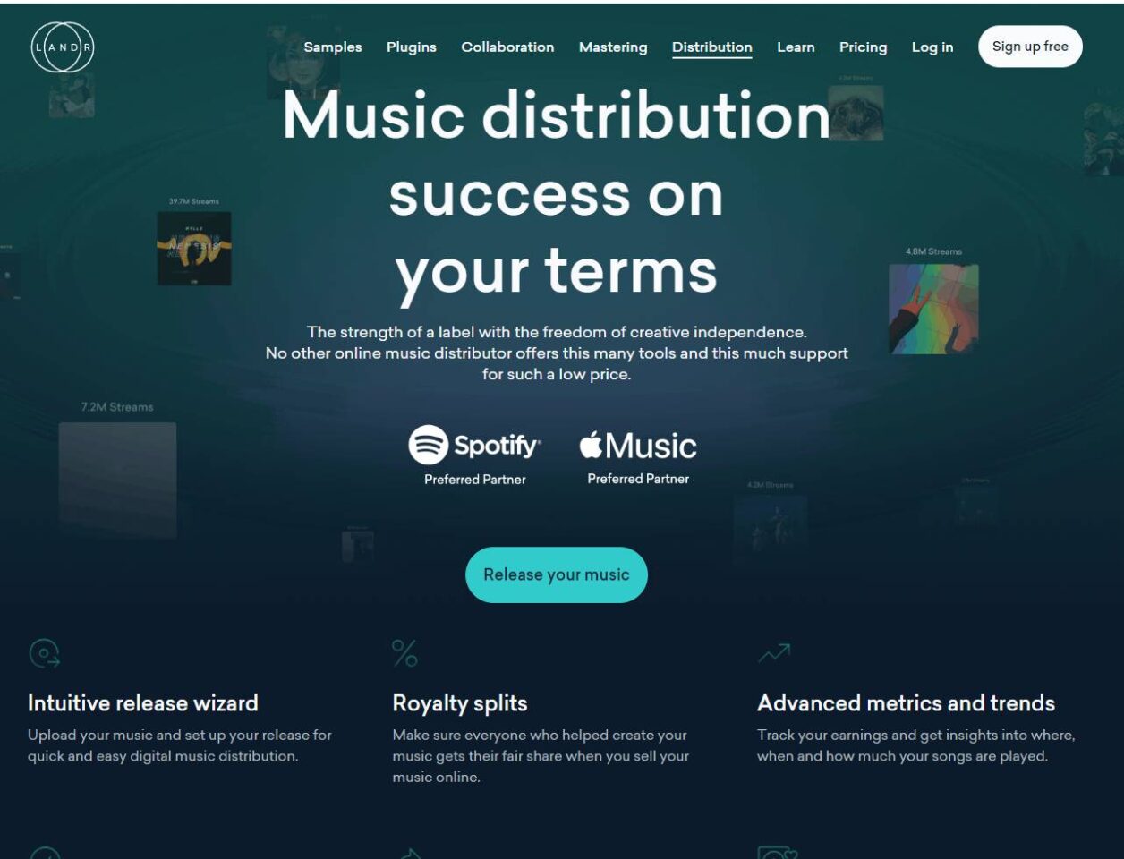 Landr Digital Music Distribution — Buzzsonic