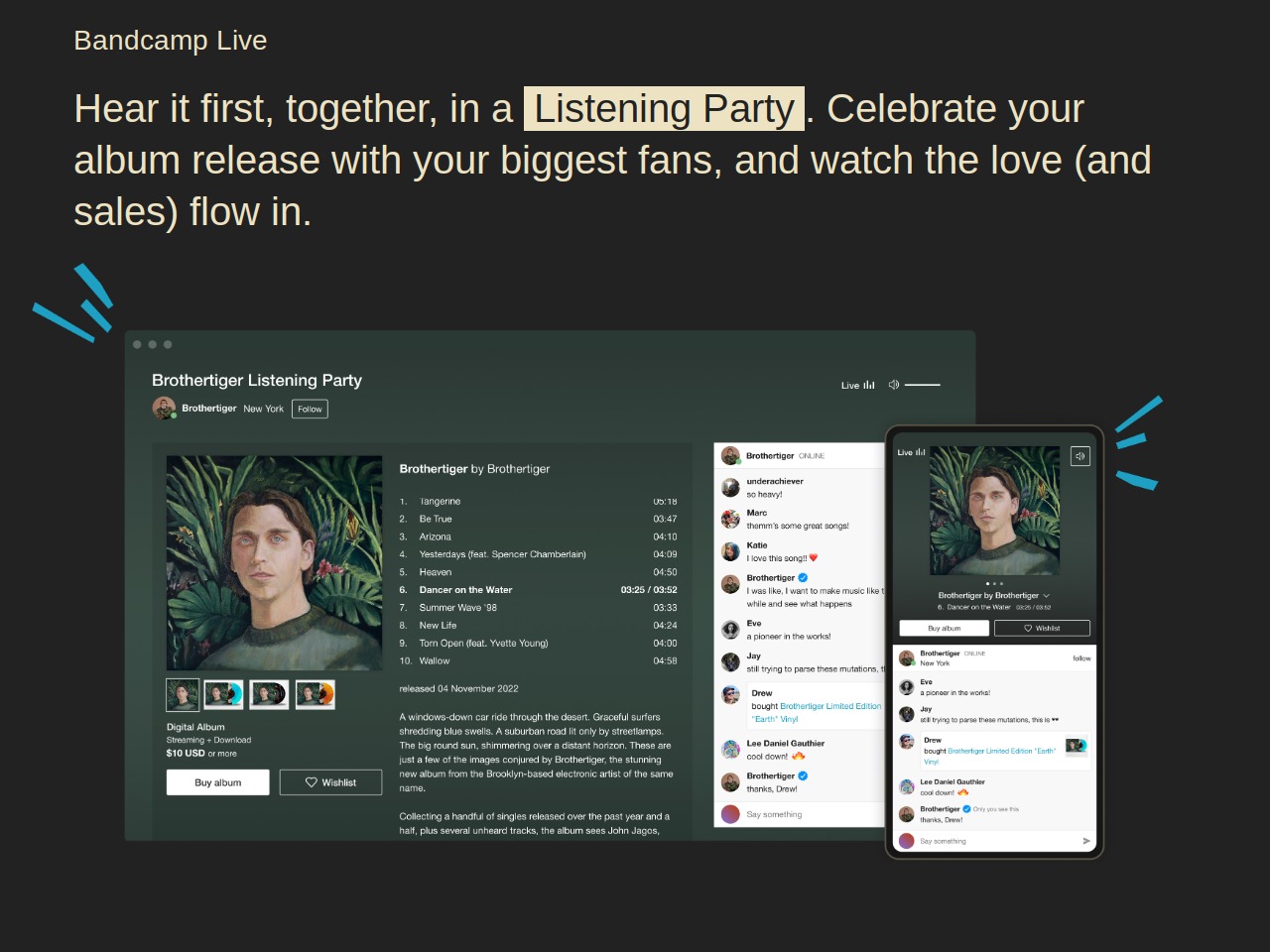 Live Bandcamp Listening Parties — Buzzsonic