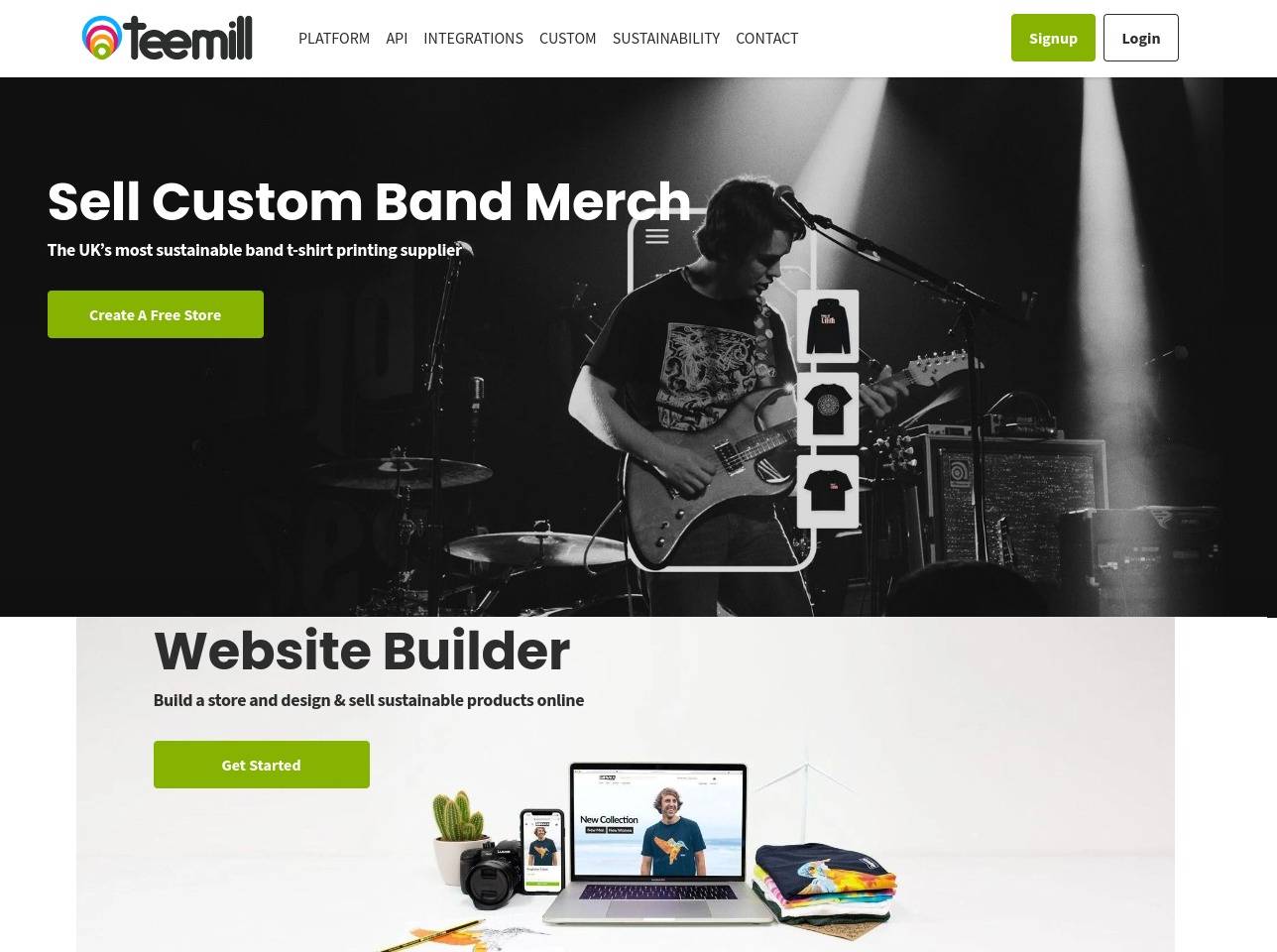 Teemill - Print on Demand Band T-shirts & Merch Shop — Buzzsonic