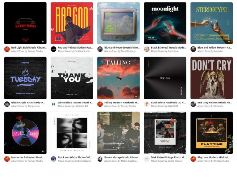 Canva Online Album Cover Maker — Buzzsonic