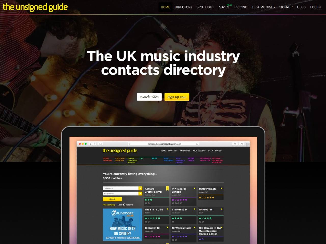 The Unsigned Guide - UK Music Industry Contacts Directory