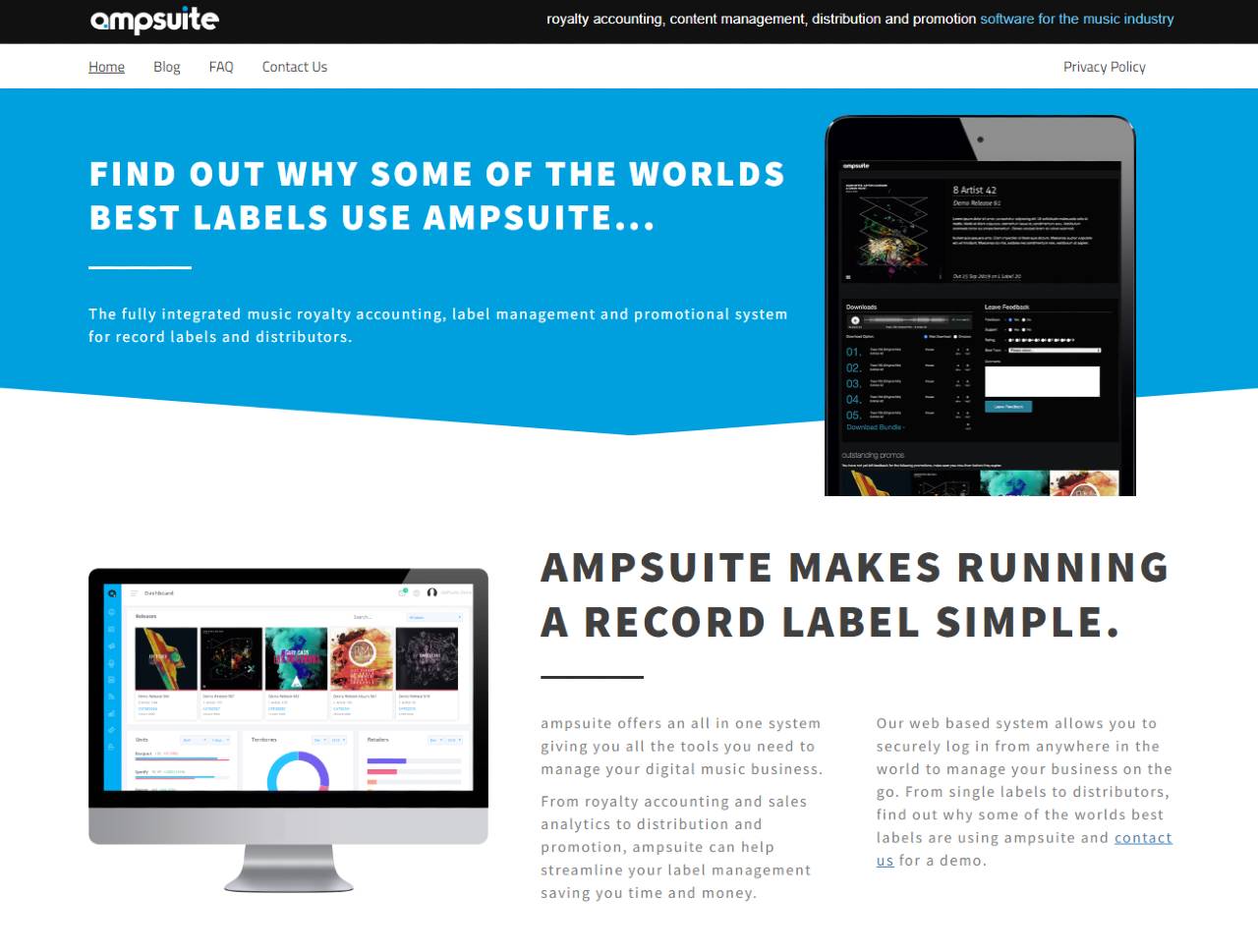 Ampsuite - Record Label, Distribution & Management Software