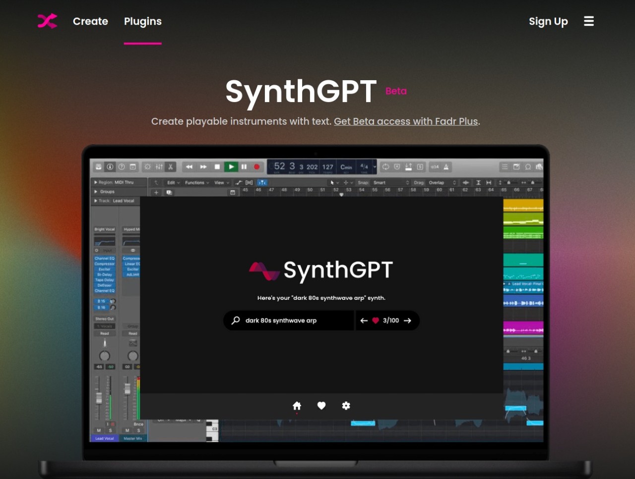 SynthGPT - AI Powered Text to Synth VST — Buzzsonic